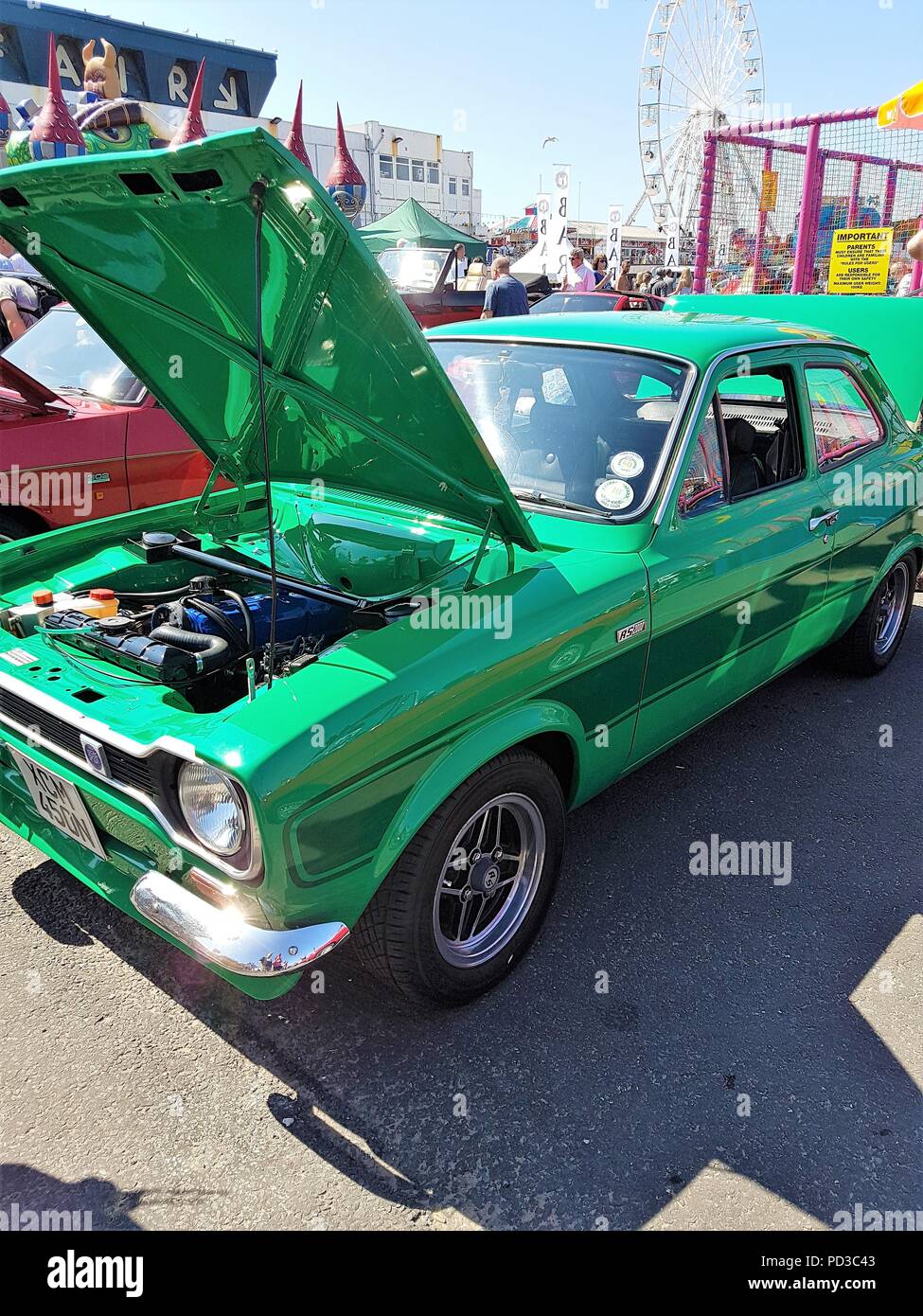 Blackpool, UK Classic Car Show 05.08.2018 - People enjoying display of ...