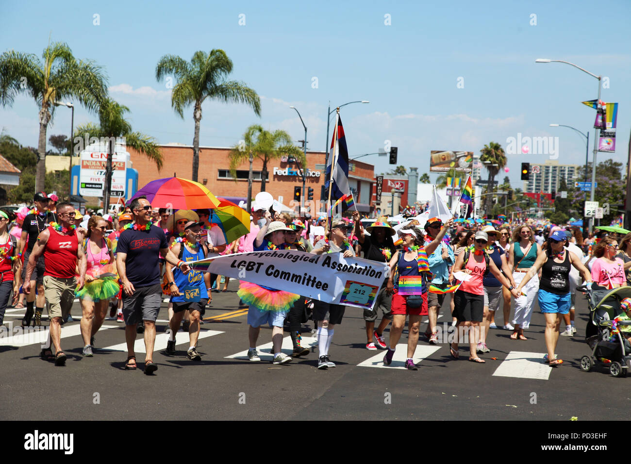 San Diego, California, USA. 14th July, 2018. The annual San Diego Pride ...