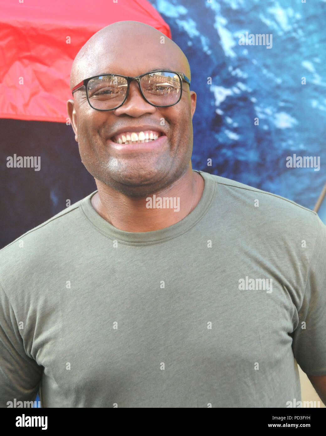 HOLLYWOOD, CA - AUGUST 6: Actor Anderson Silva attends the Warner Bros ...