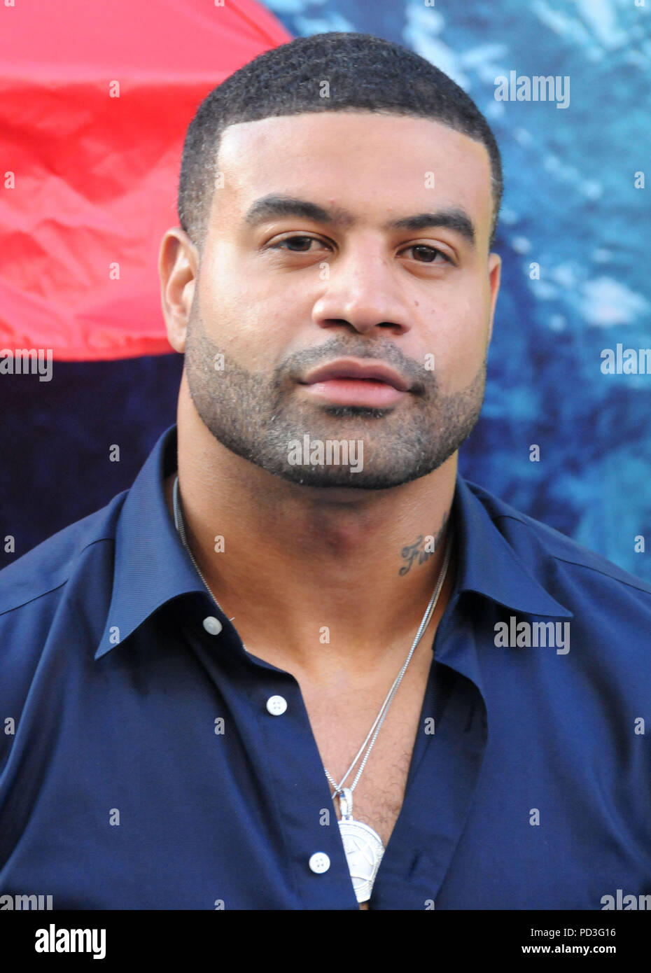 HOLLYWOOD, CA - AUGUST 6: Football linebacker Shawne Merriman attends ...