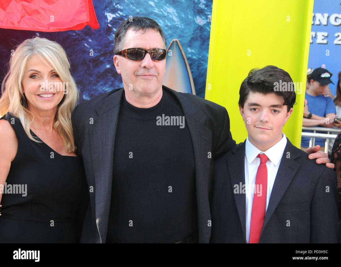 HOLLYWOOD, CA - AUGUST 6: Author Steve Alten and family attend the ...