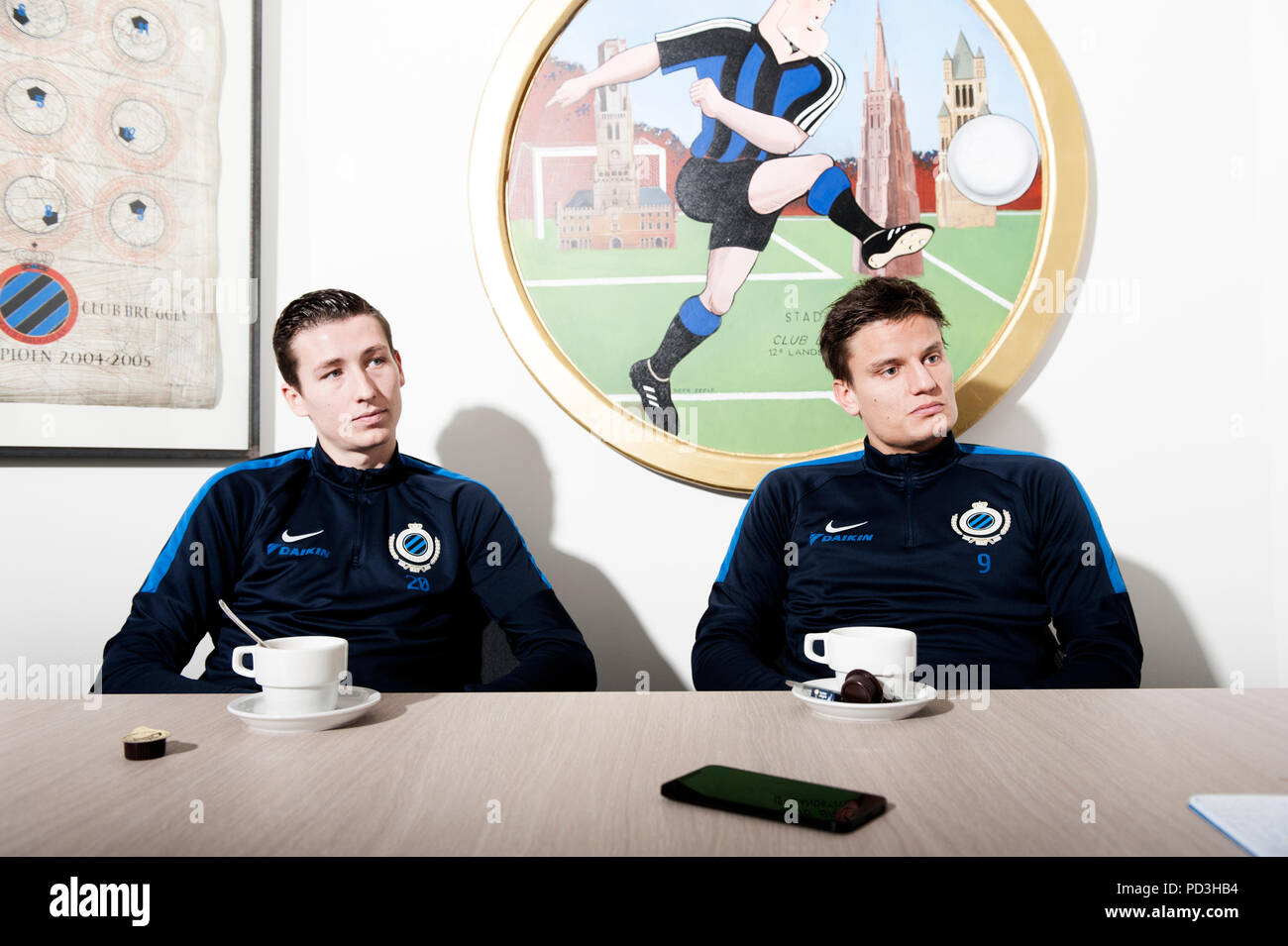 Club Brugge football players Hans Vanaken and Jelle Vossen (Belgium, 02 ...