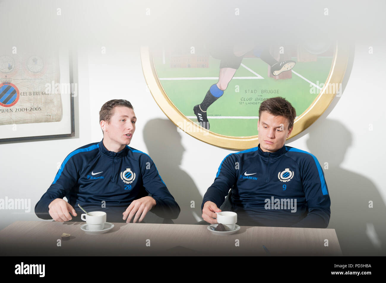 Club Brugge football players Hans Vanaken and Jelle Vossen (Belgium, 02 ...