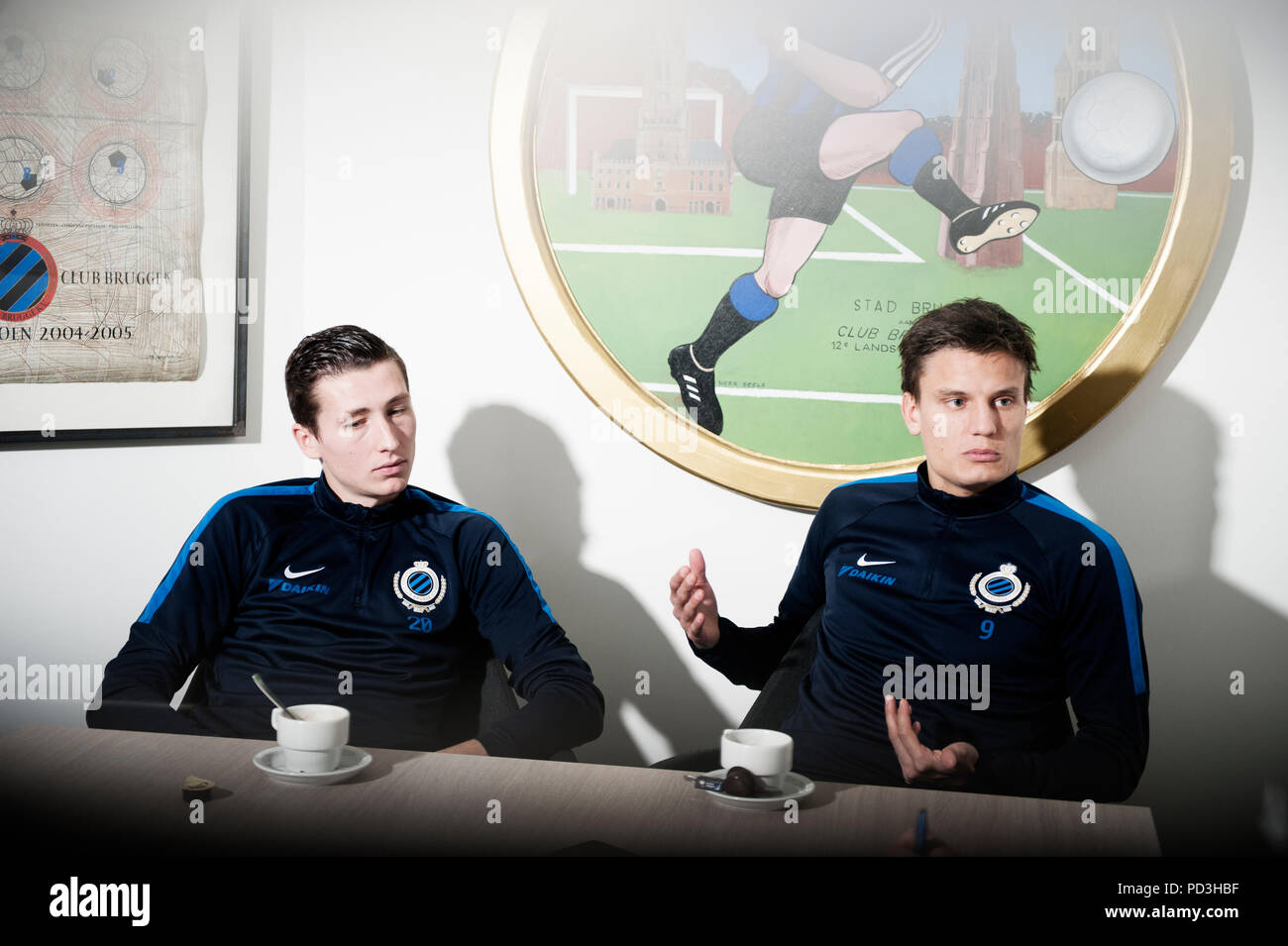 Club Brugge football players Hans Vanaken and Jelle Vossen (Belgium, 02 ...