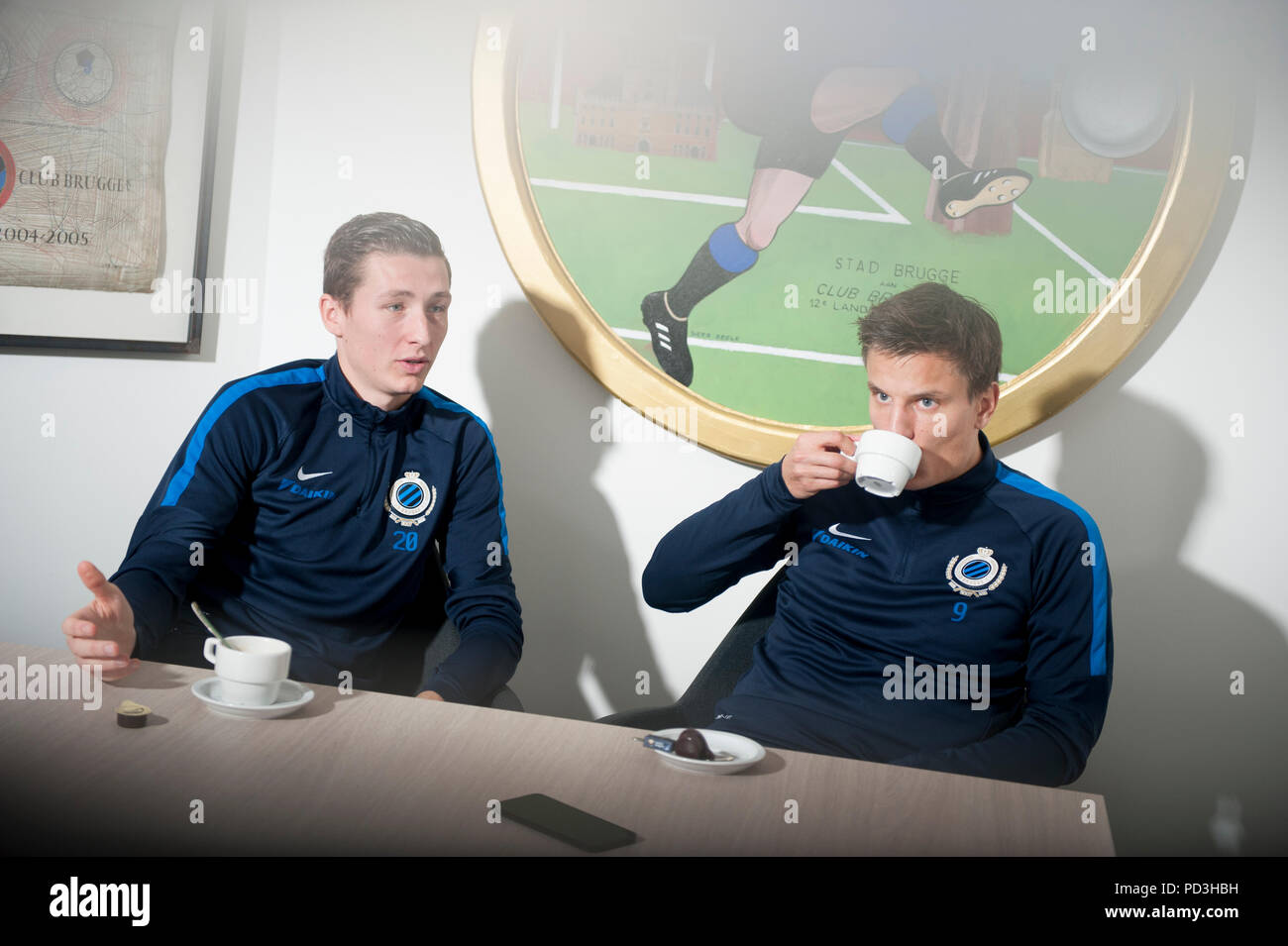 Club Brugge football players Hans Vanaken and Jelle Vossen (Belgium, 02 ...
