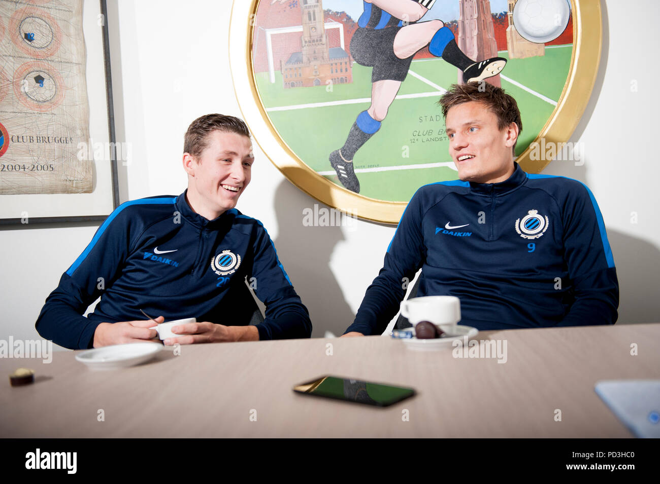 Club Brugge football players Hans Vanaken and Jelle Vossen (Belgium, 02 ...