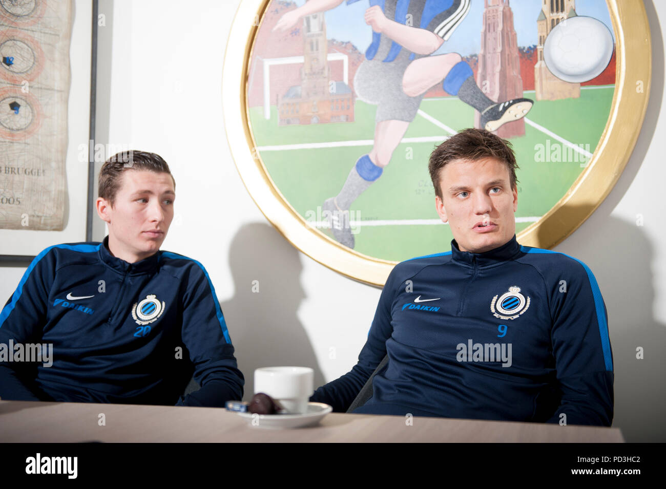 Club Brugge football players Hans Vanaken and Jelle Vossen (Belgium, 02 ...
