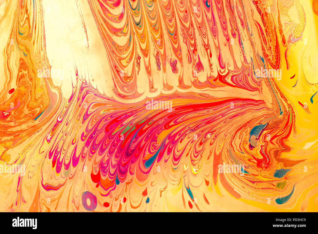 Traditional Ottoman Turkish marbling art patterns as abstract ...