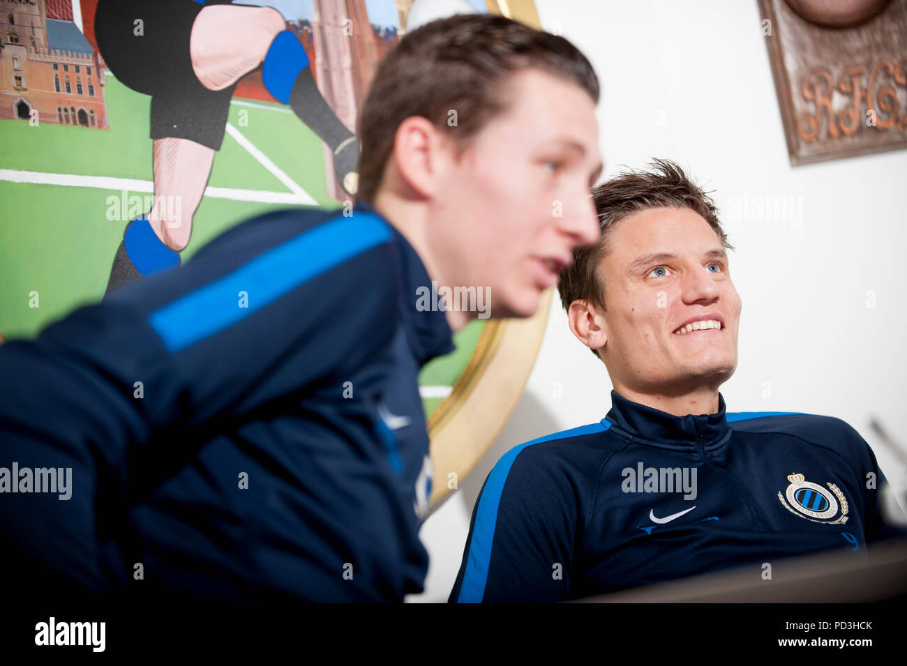 Club Brugge football players Hans Vanaken and Jelle Vossen (Belgium, 02 ...
