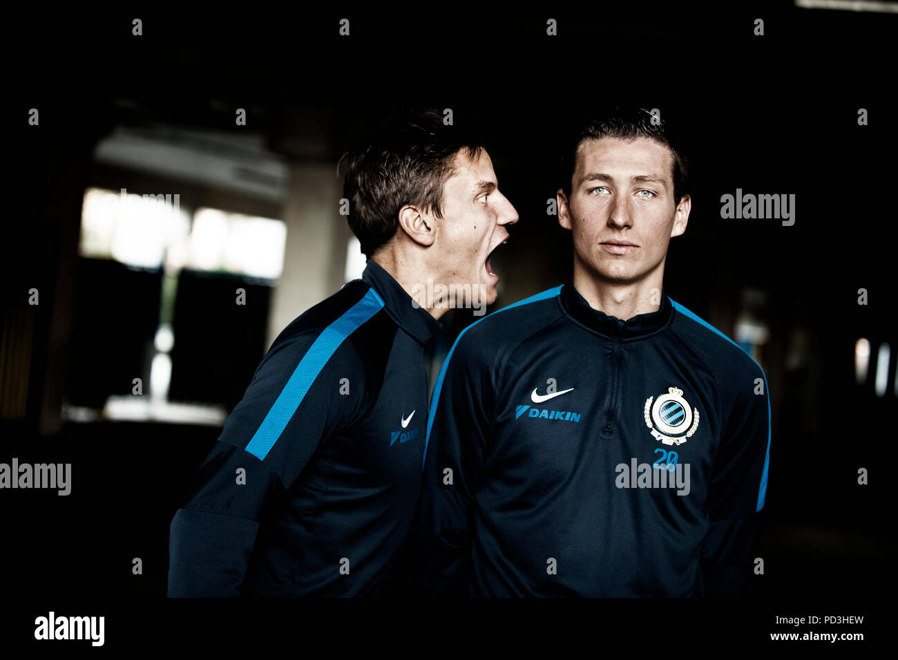 Club Brugge football players Hans Vanaken and Jelle Vossen (Belgium, 02 ...