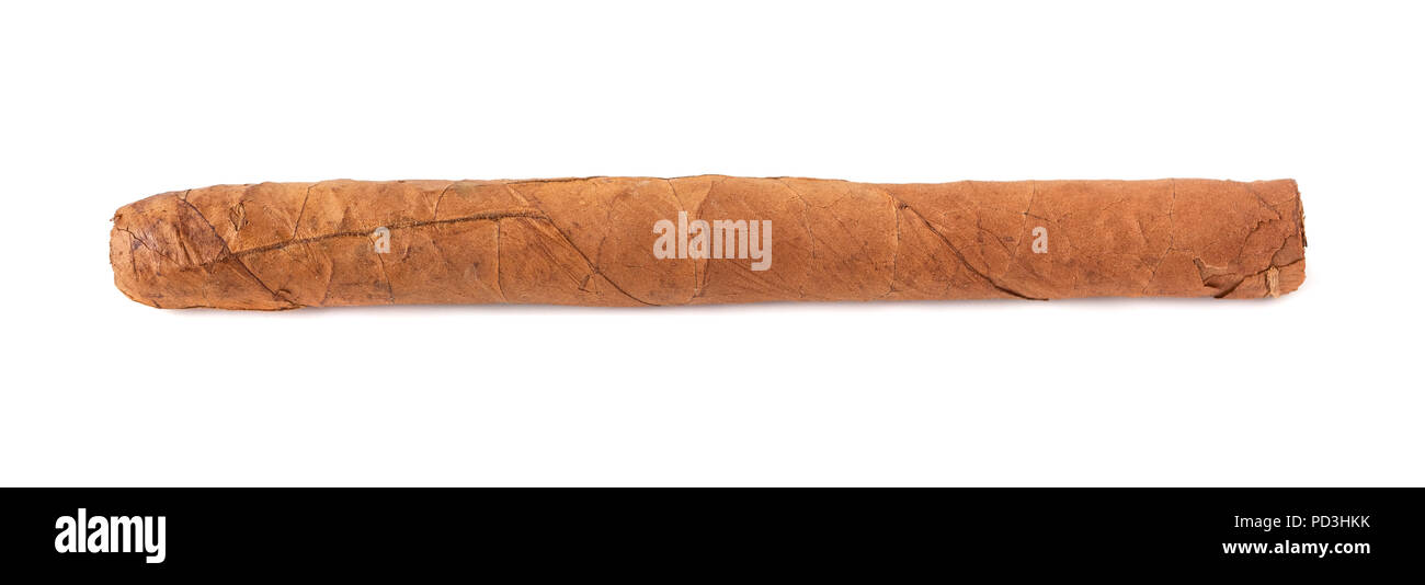 The long cigar isolated on a white background Stock Photo - Alamy