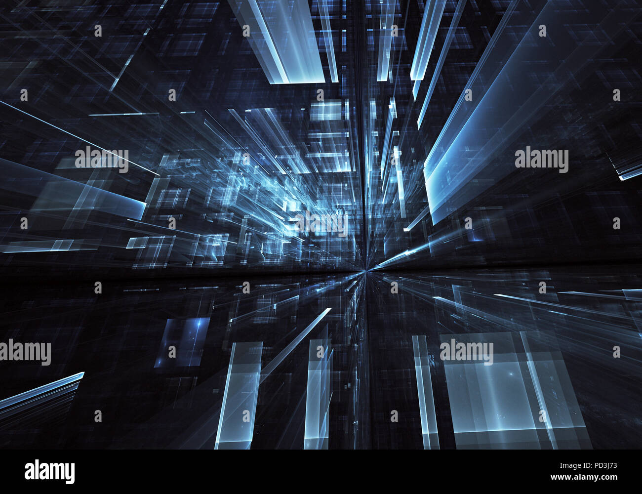 Abstract technology 3D illustration Stock Photo - Alamy