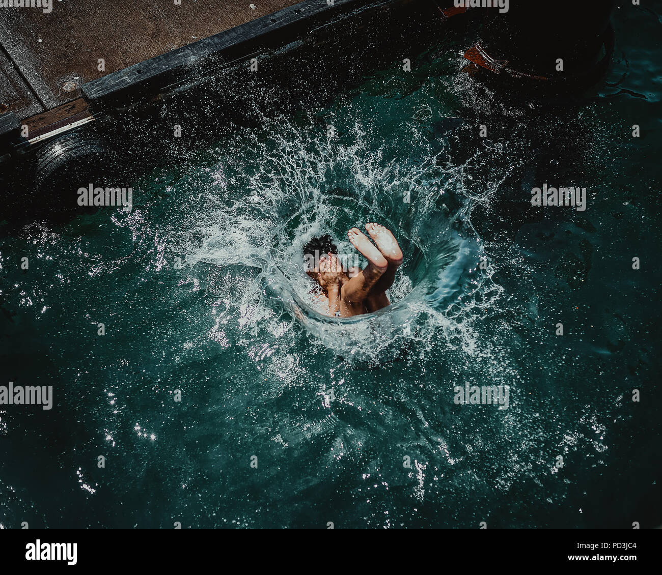 A child made a big splash, taken during jJumping Day event Stock Photo ...