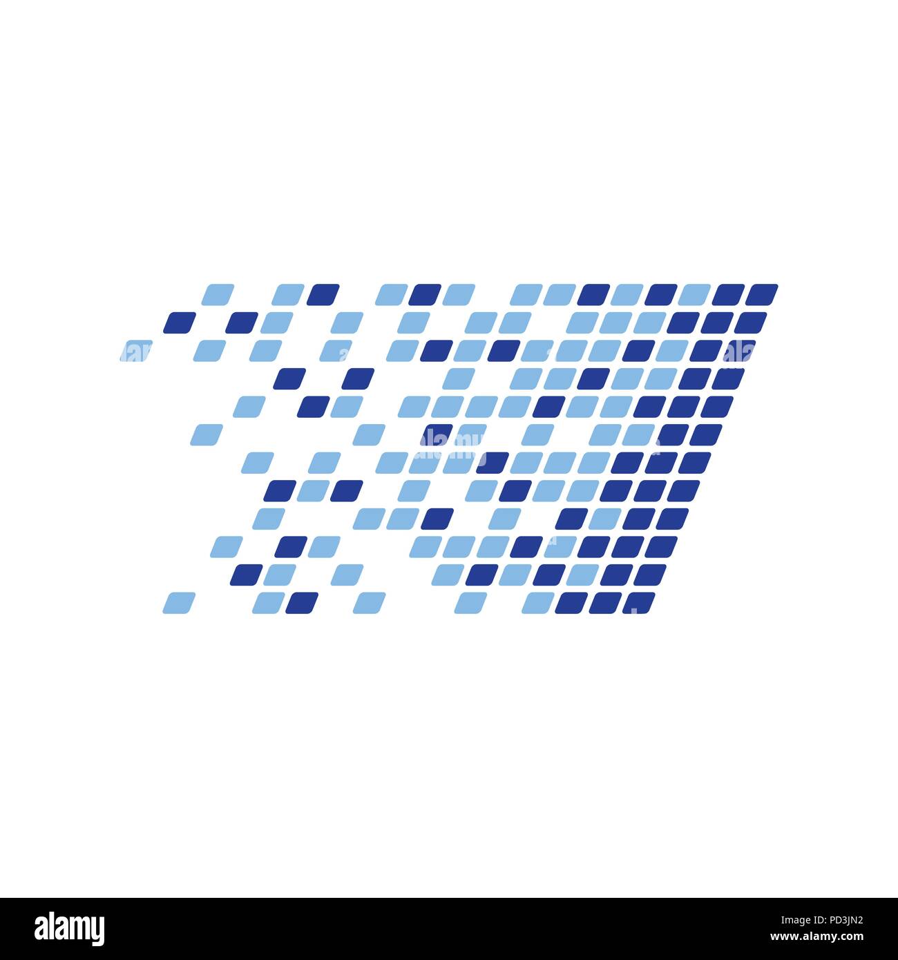 Digital Data Platform Fragments Vector Symbol Graphic Logo Design ...