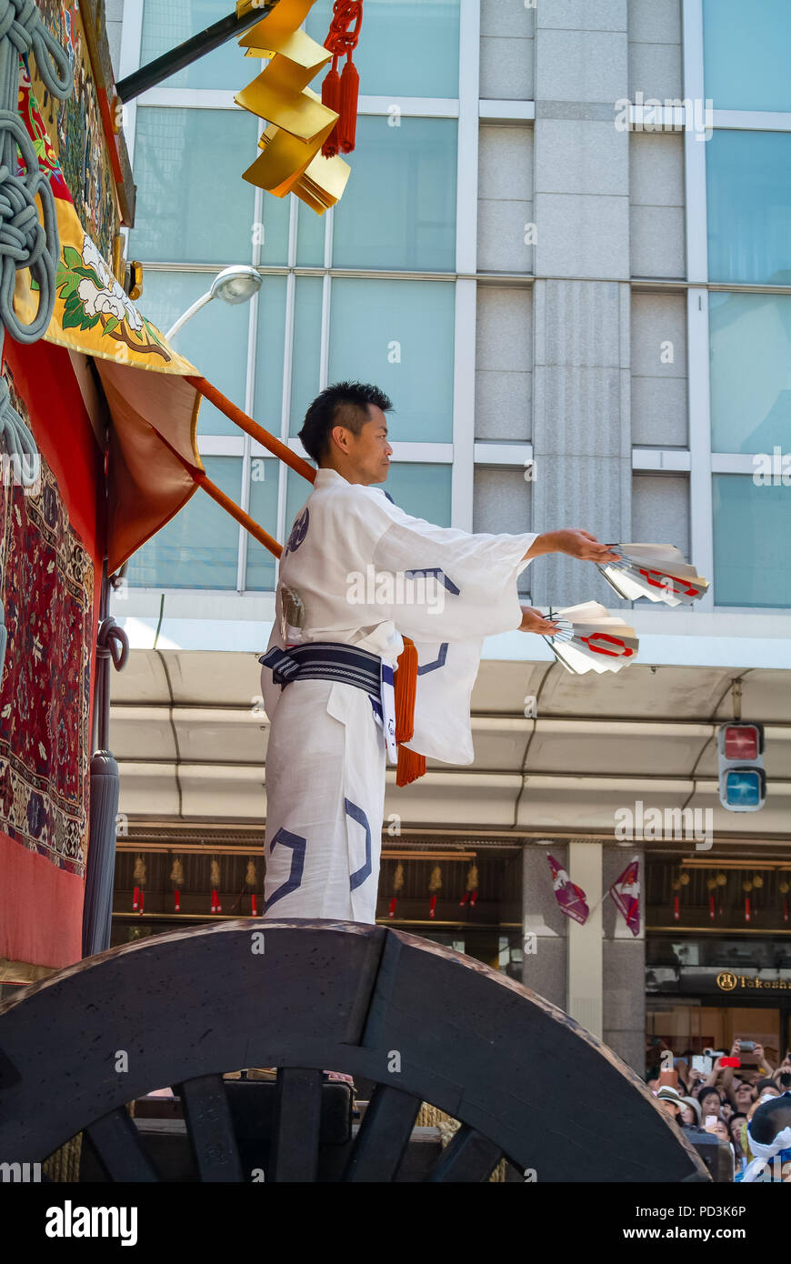 japanese men with Mikoshi at Gion Matsuri, Kyoto, Japan, 2018 Stock ...