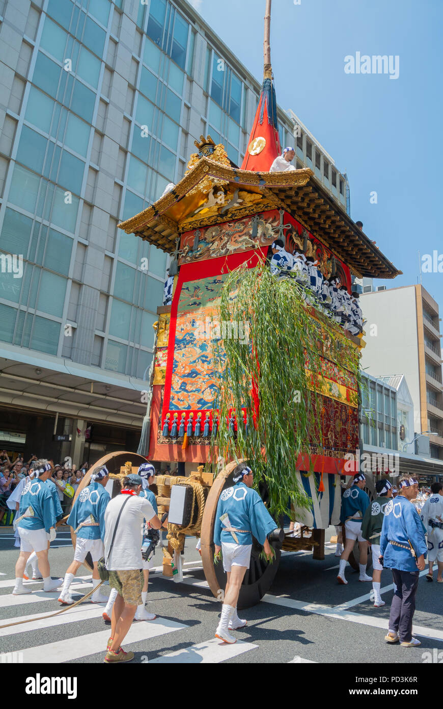 japanese men with Mikoshi at Gion Matsuri, Kyoto, Japan, 2018 Stock ...