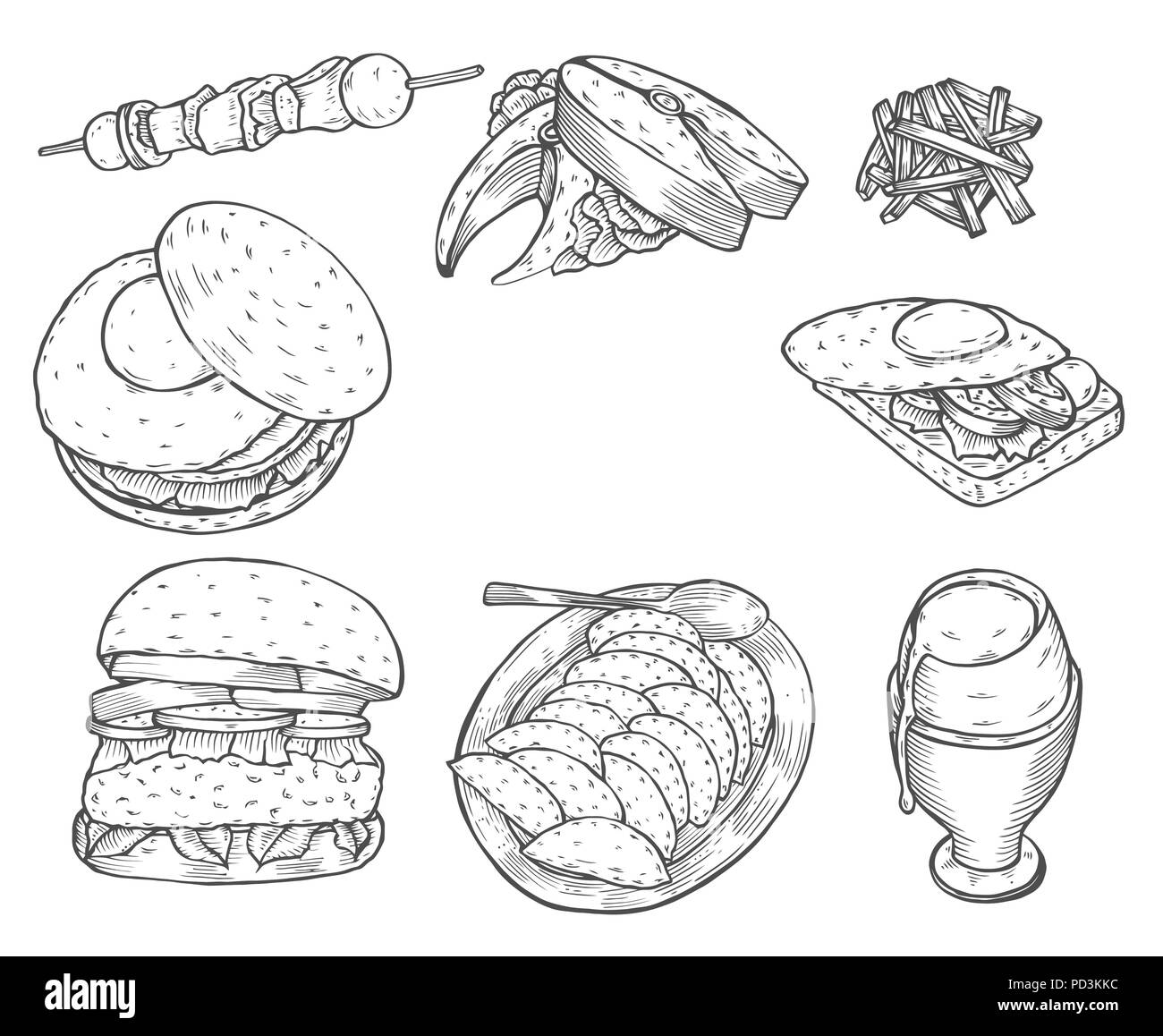 Fast food decorative Stock Vector Images - Alamy