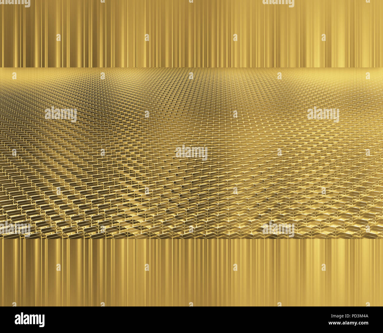 Abstract background cubic gold bars. 3d illustration Stock Photo - Alamy