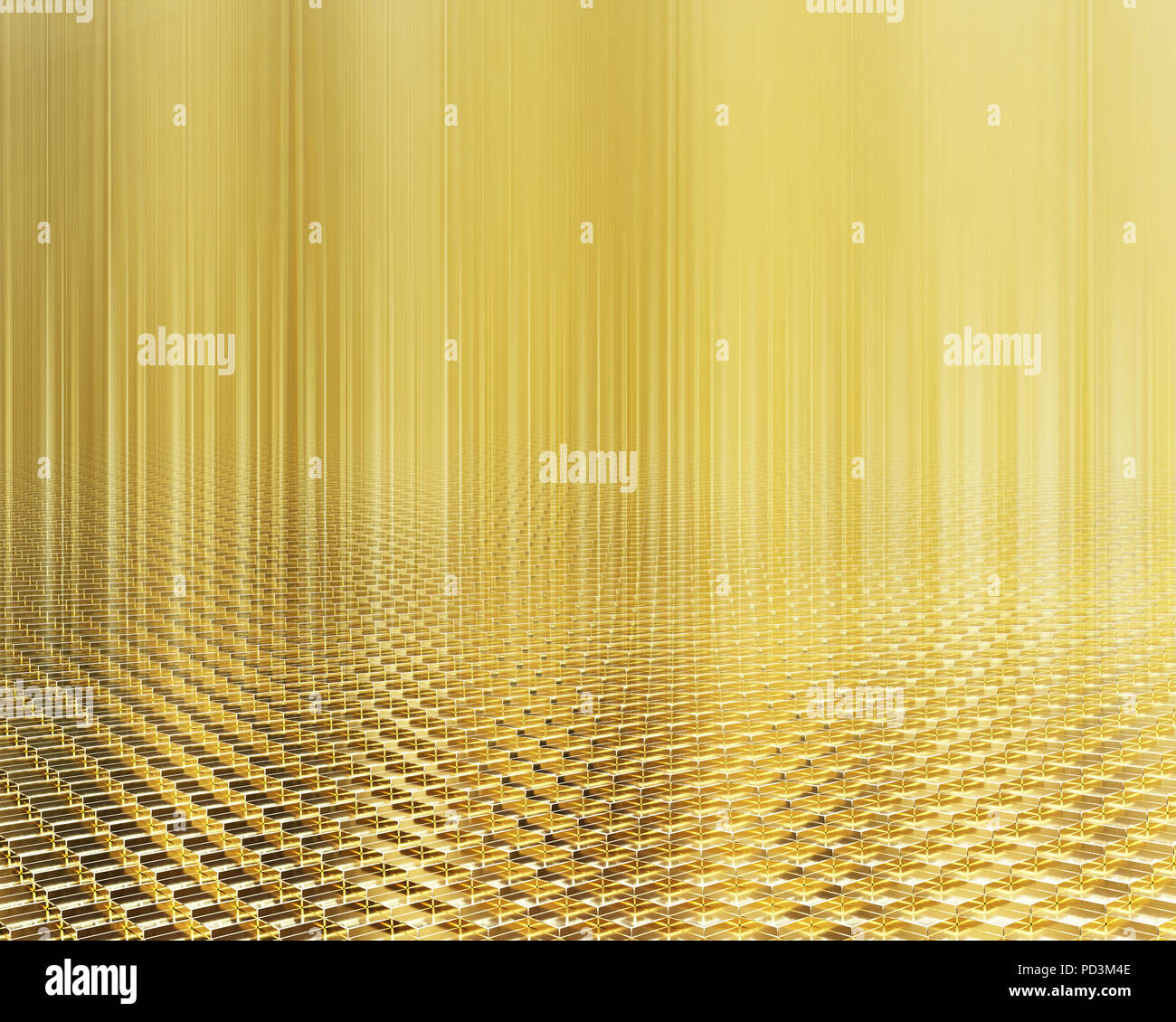 Abstract background cubic gold bars. 3d illustration Stock Photo - Alamy