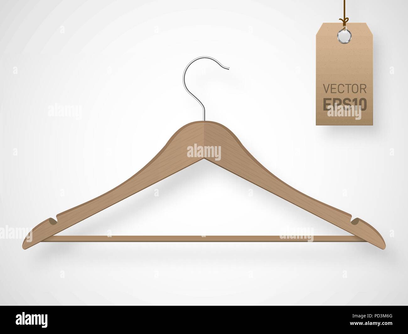 Cloth hanger with tag isolated. Vector illustration Stock Vector Image ...