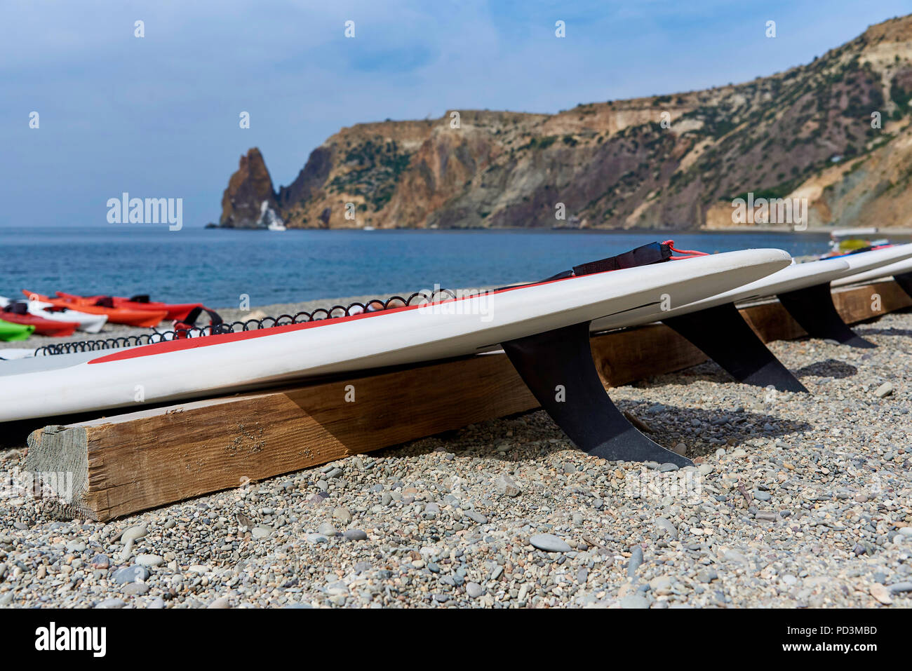 Surfboard rack waikiki beach hi-res stock photography and images - Alamy