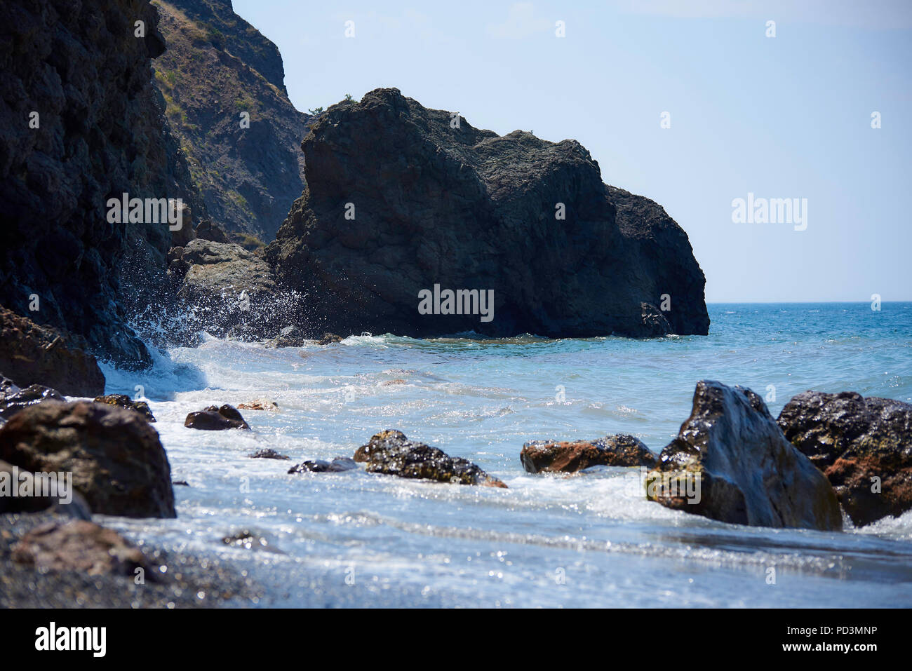 Top view seashore waves hi-res stock photography and images - Alamy