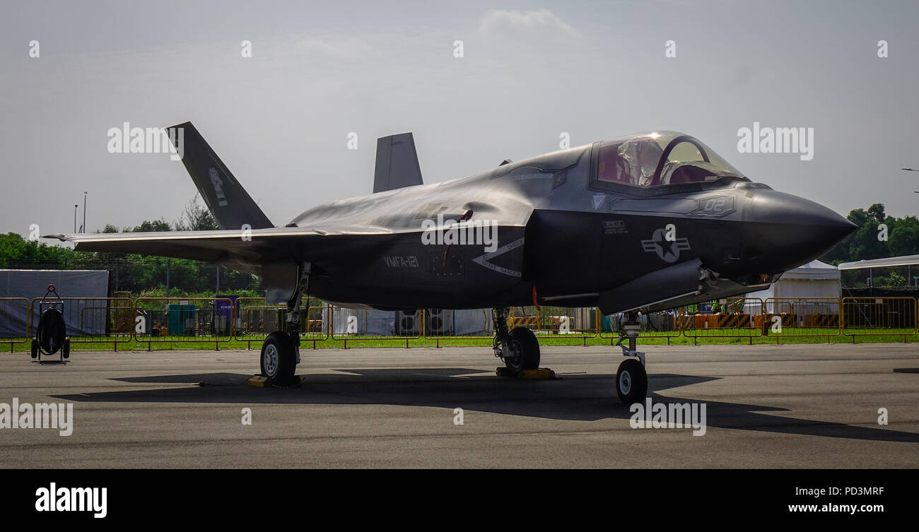 Singapore - Feb 10, 2018. A Lockheed Martin F-35 Lightning II aircraft ...