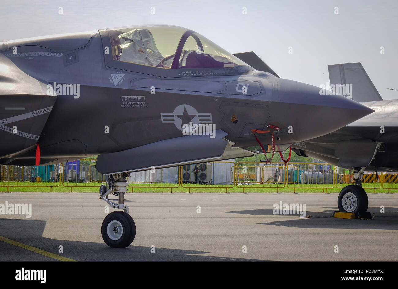 Singapore - Feb 10, 2018. A Lockheed Martin F-35 Lightning II aircraft ...