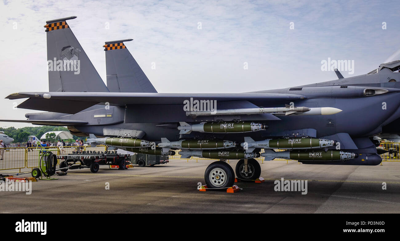 Singapore - Feb 10, 2018. A McDonnell Douglas F-15SG Strike Eagle ...