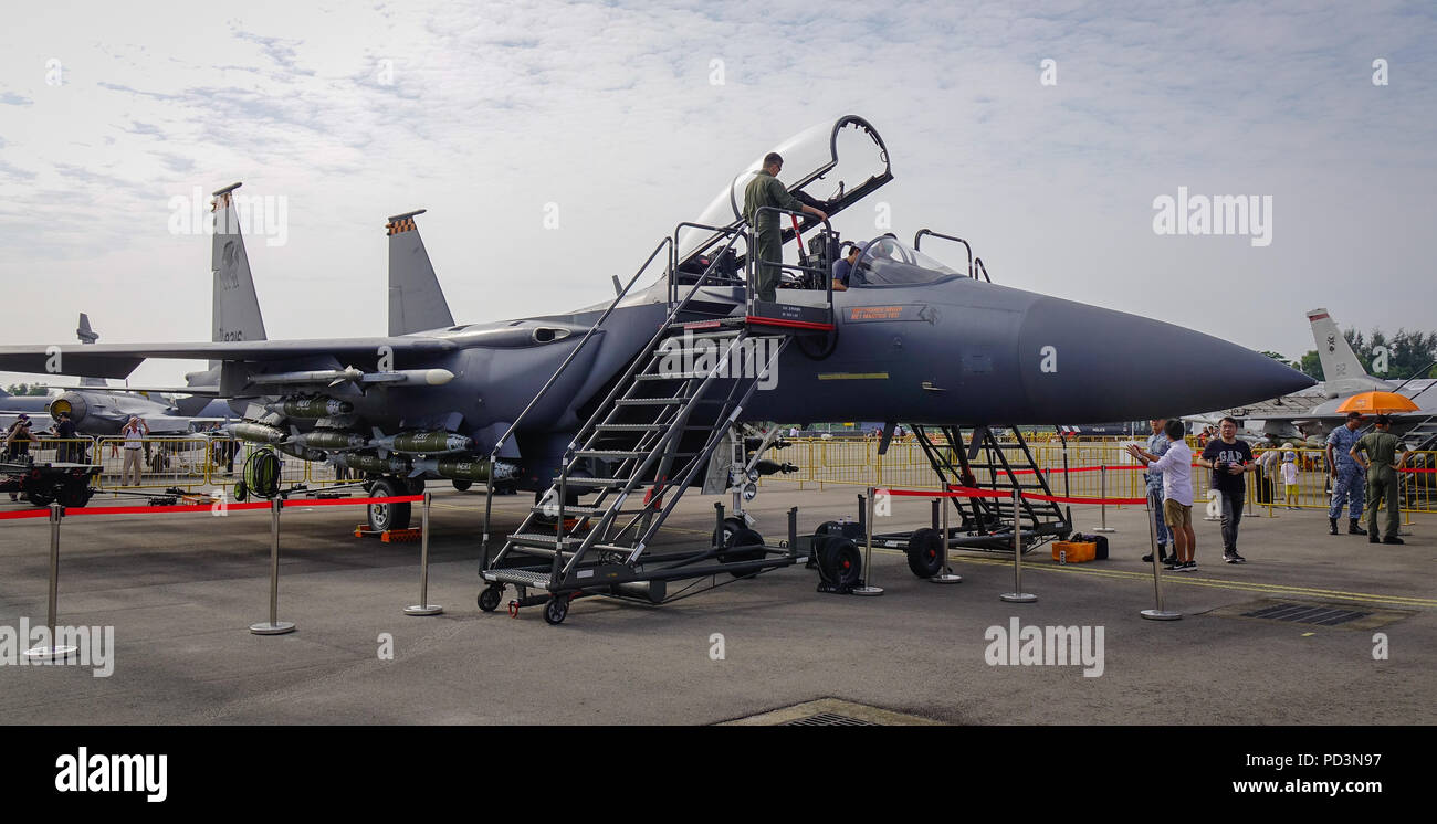 Singapore - Feb 10, 2018. A McDonnell Douglas F-15SG Strike Eagle ...