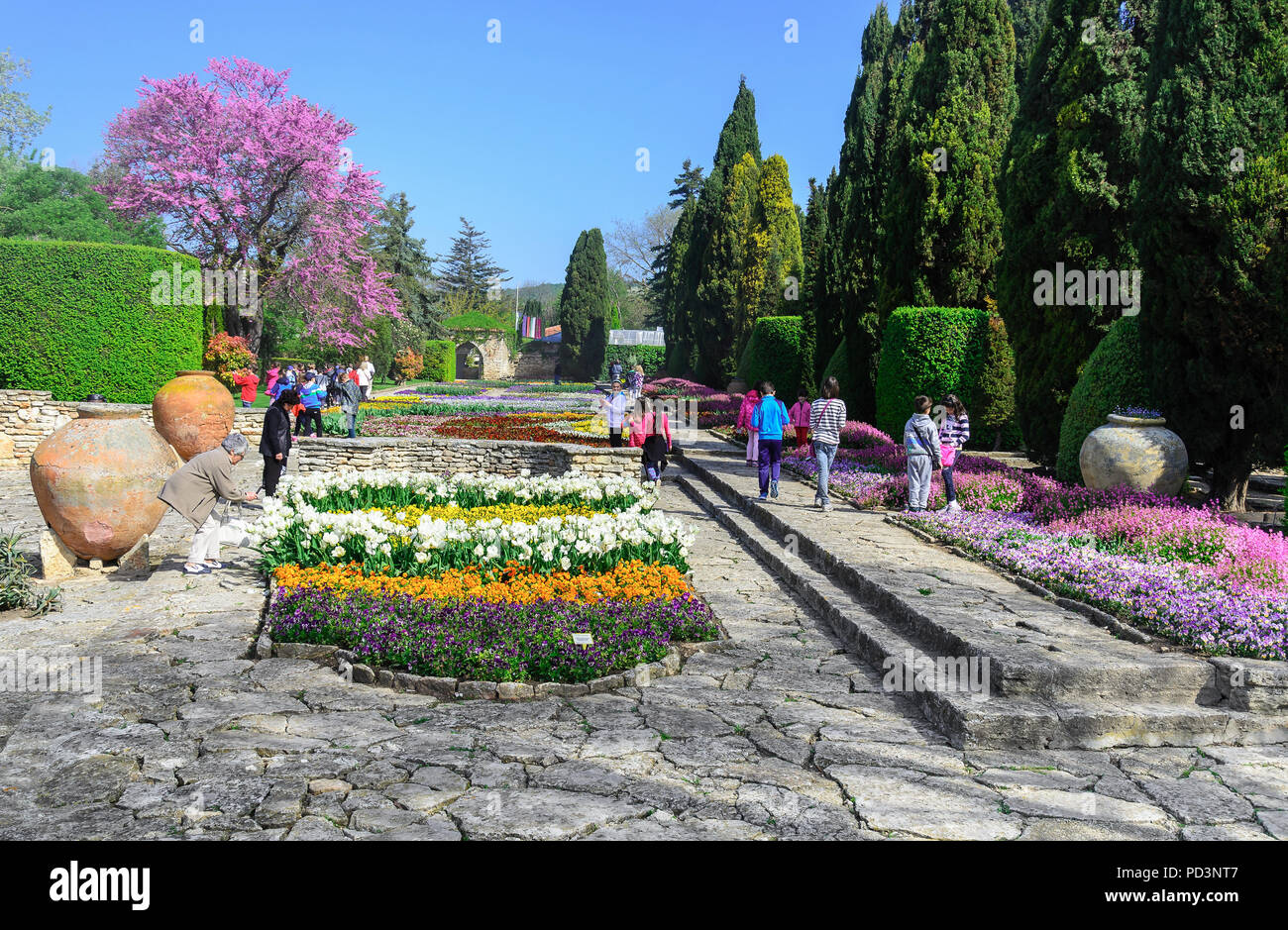 Botanical garden of the Romanian queen, Balchik, Bulgaria Stock Photo ...