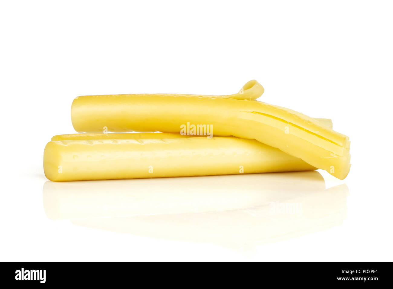 Group of two whole smoked slovak string cheese stick thick shreds ...