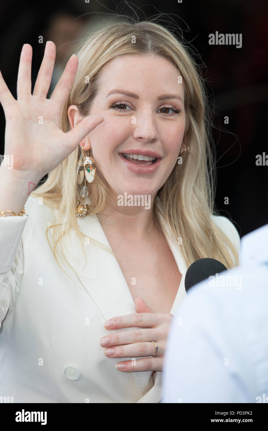 Celeb arrivals for the 2018 O2 Silver Clef Awards Featuring: Ellie ...