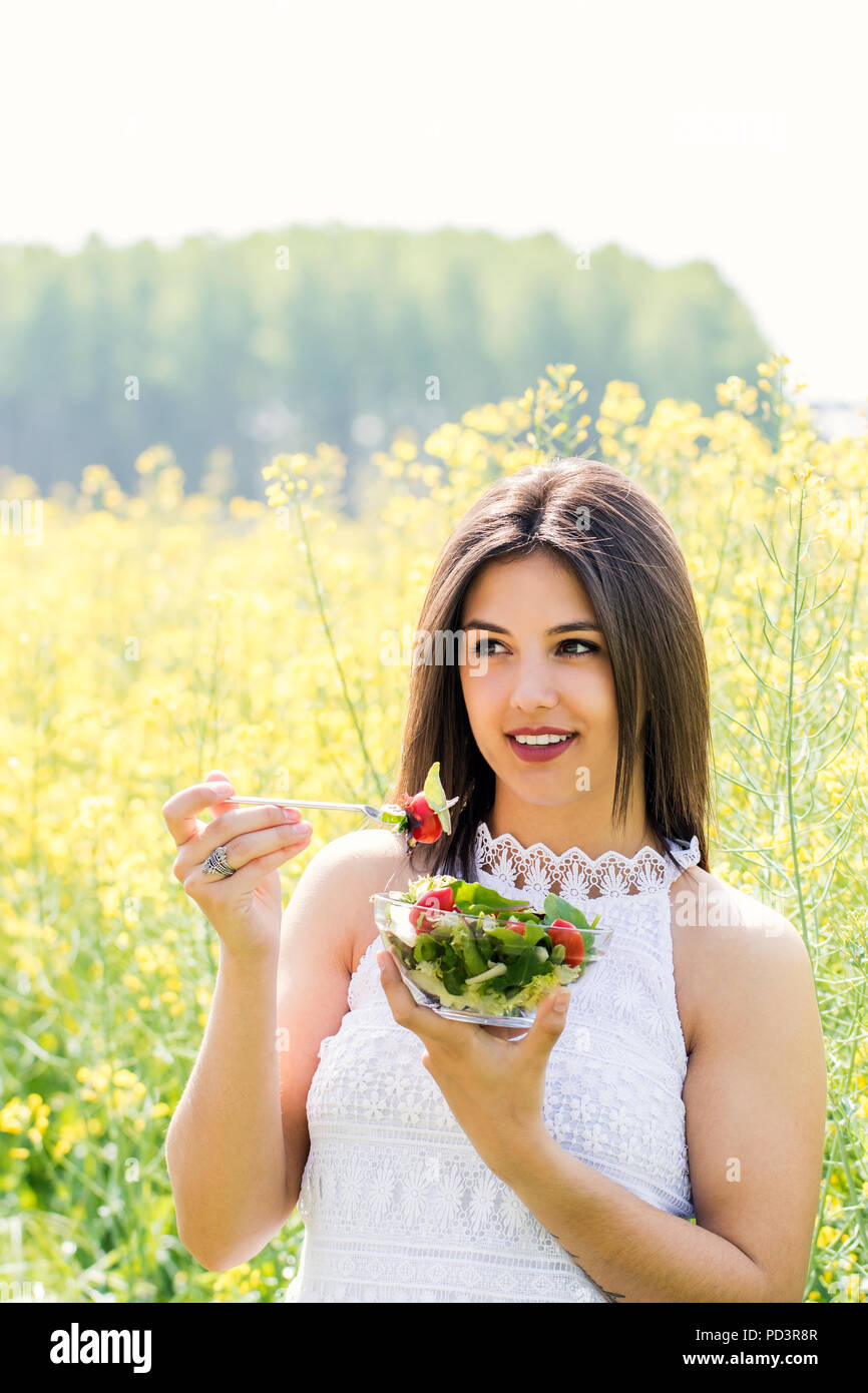 Adult eating flower hi-res stock photography and images - Alamy