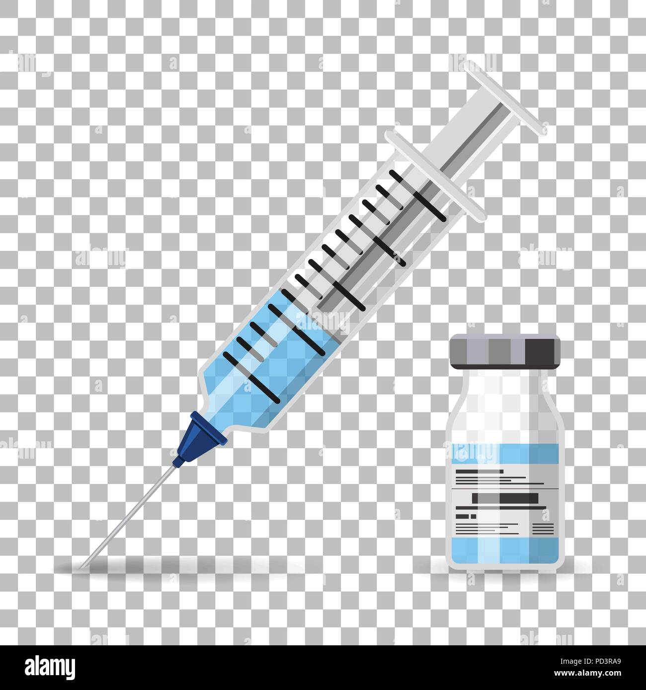 Vaccine vial medical syringe Stock Vector Images - Alamy
