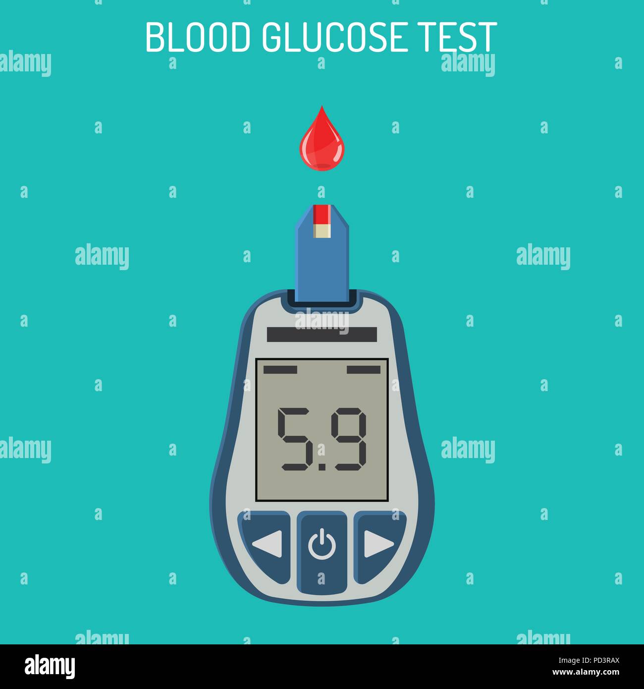 Blood sugar test diabetic Stock Vector Images - Alamy