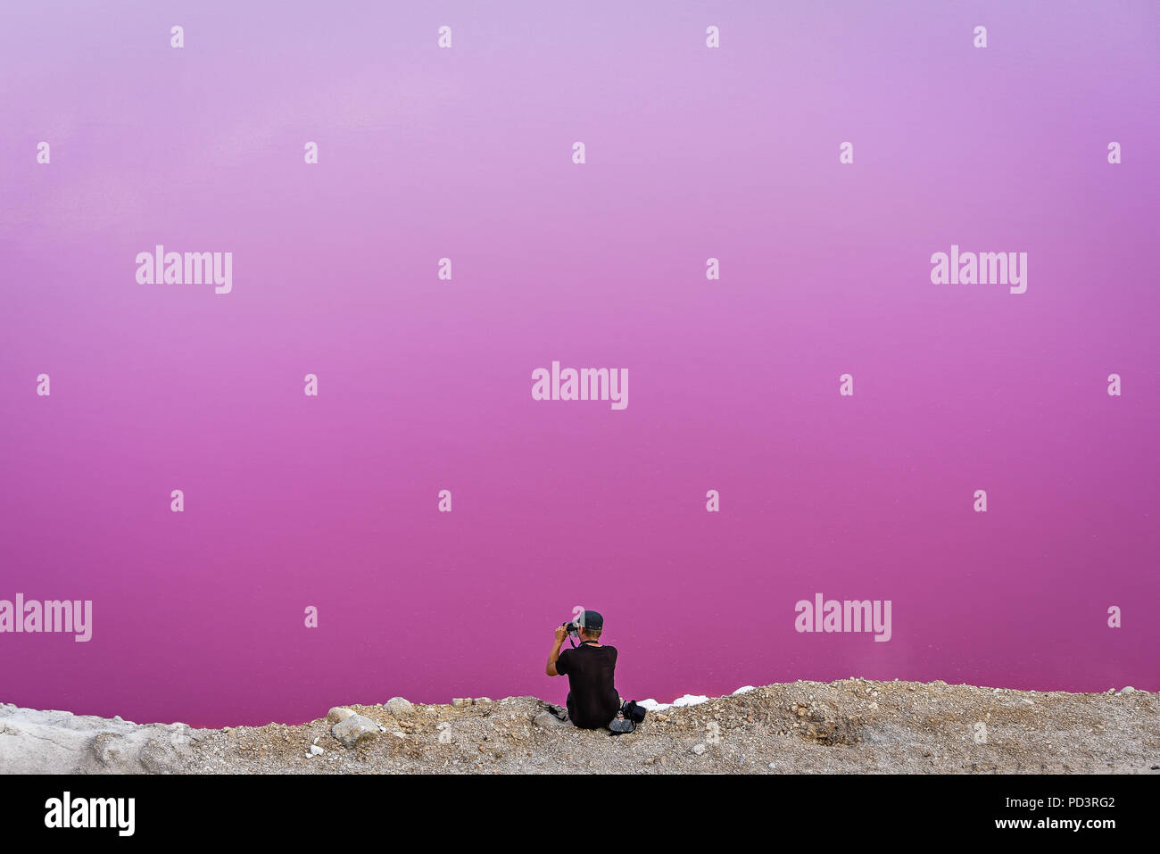 Red salt water bacteria hi-res stock photography and images - Alamy