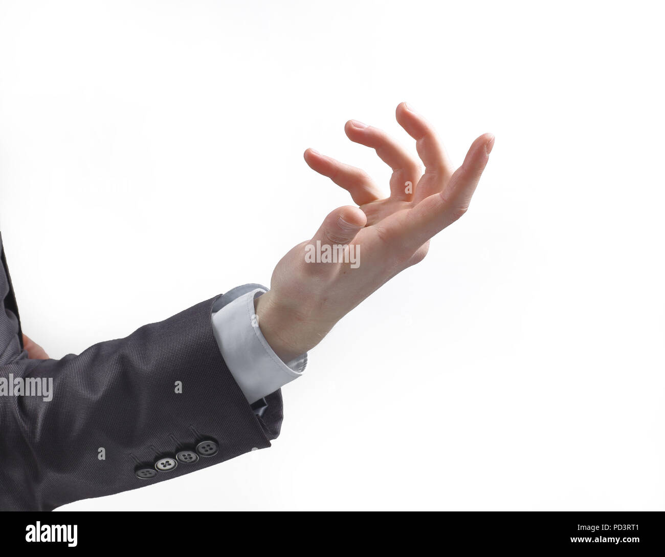 close up. businessman gesturing .isolated on white background Stock ...