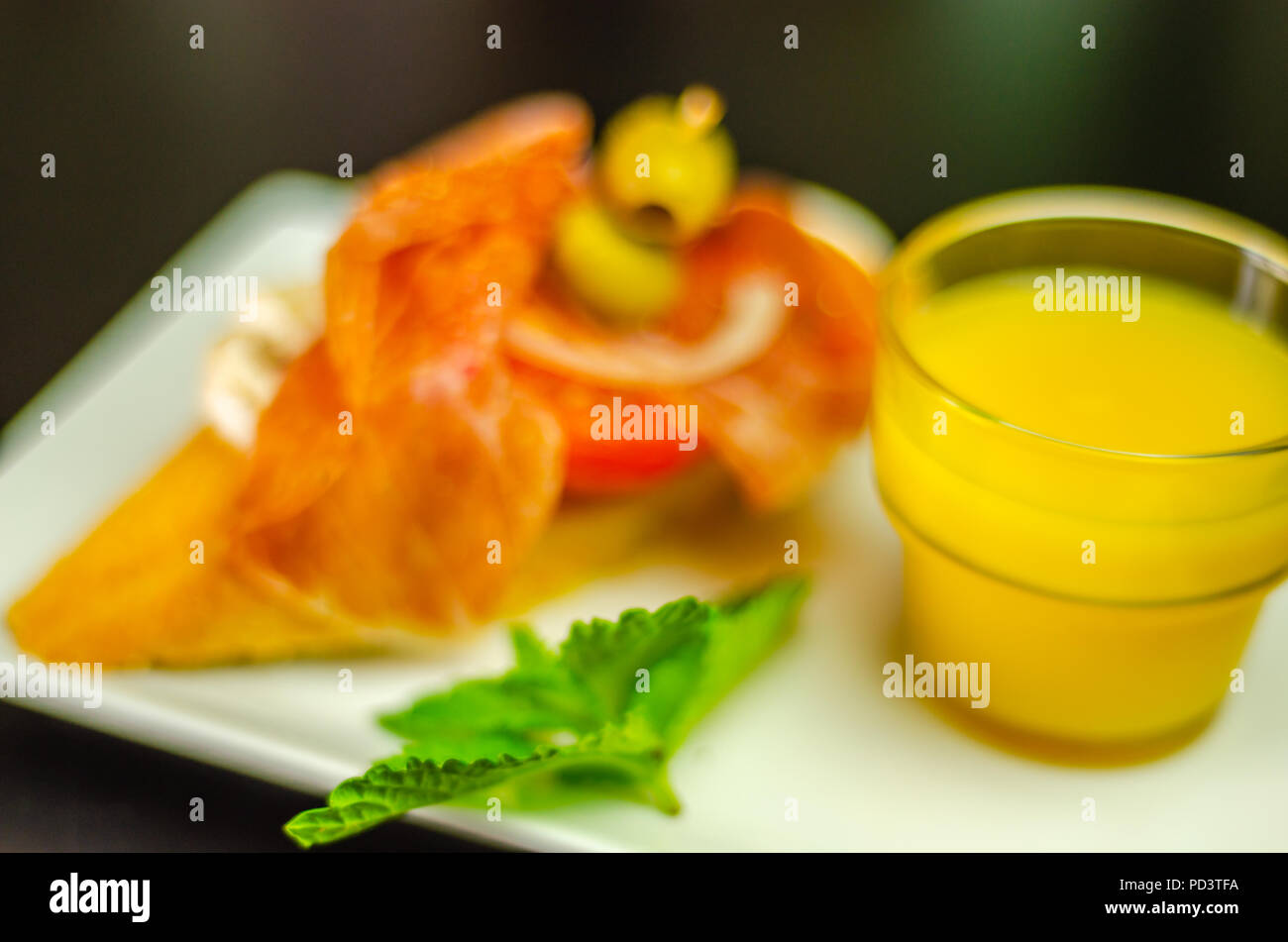 traditional spanish tapas for lunch table, mini sandwiches food set ...