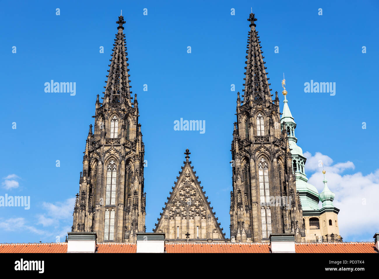 St Vitus cathedral spires Stock Photo - Alamy