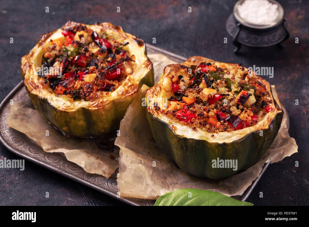 Acorn squash stuffed baked hi-res stock photography and images - Alamy
