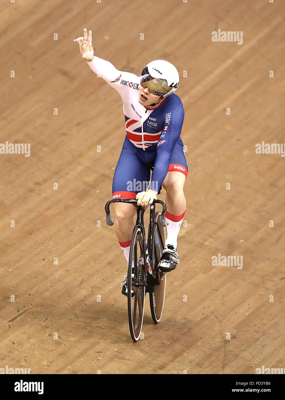 Great Britain's Jack Carlin celebrates winning Heat 4 of the Sprint Men ...