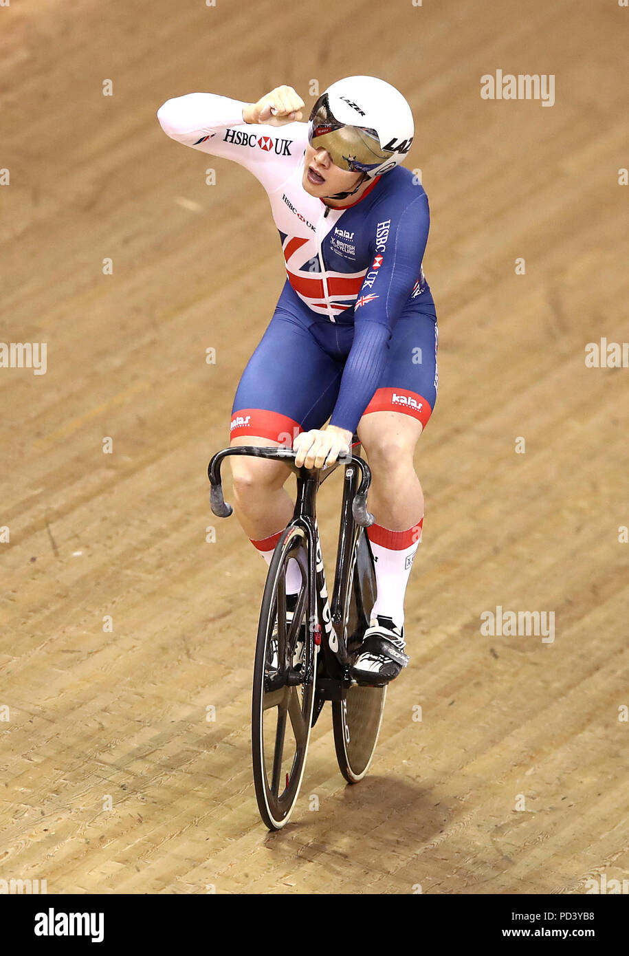 Great Britain's Jack Carlin celebrates winning Heat 4 of the Sprint Men ...