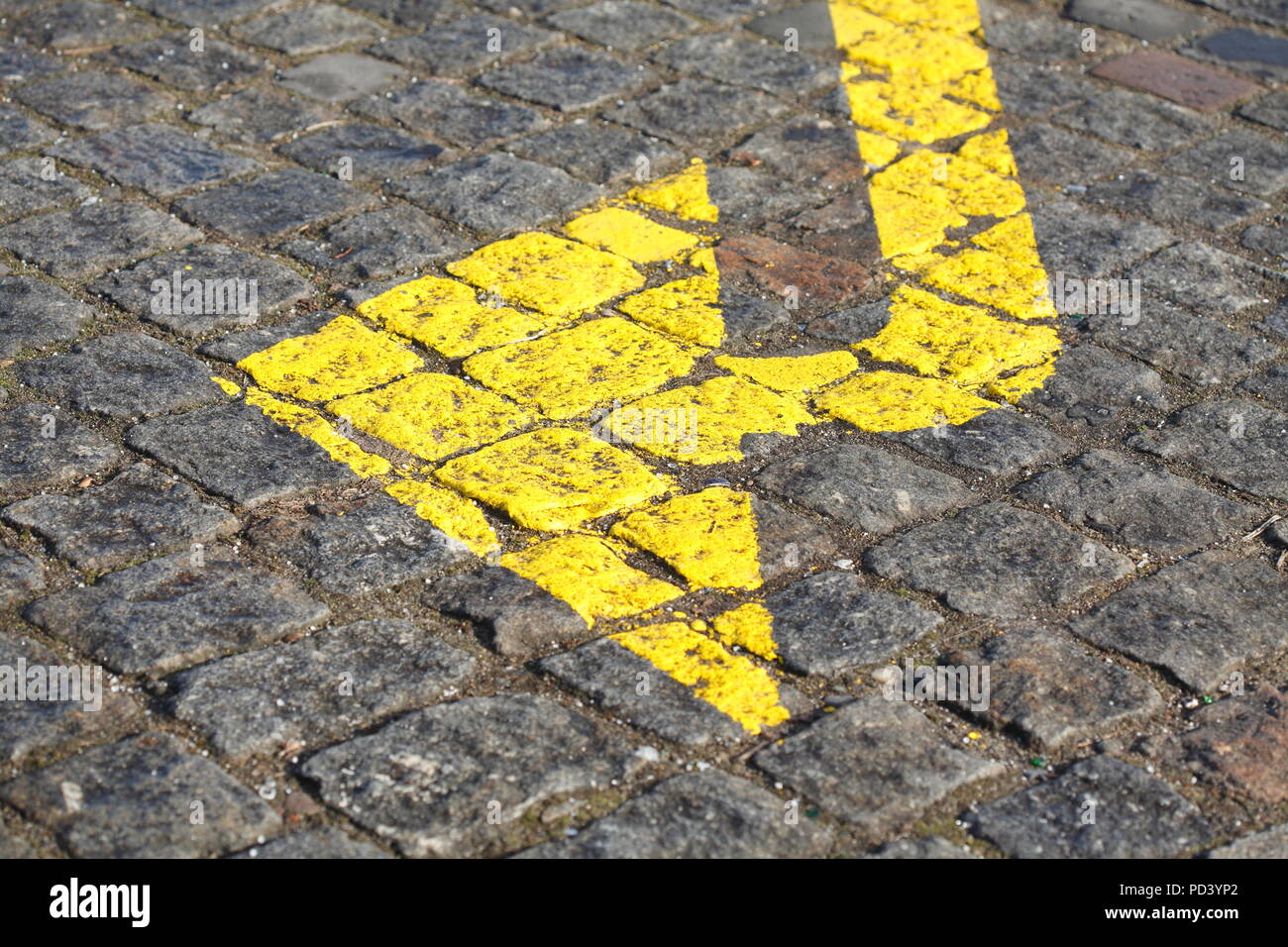 Pavement marking arrow hi-res stock photography and images - Alamy