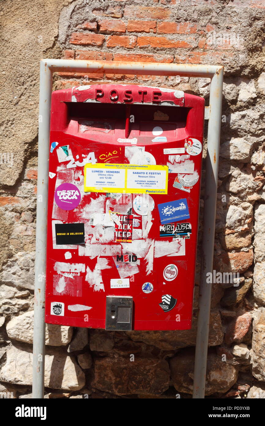 Red Italian Mailbox Stock Photo - Alamy