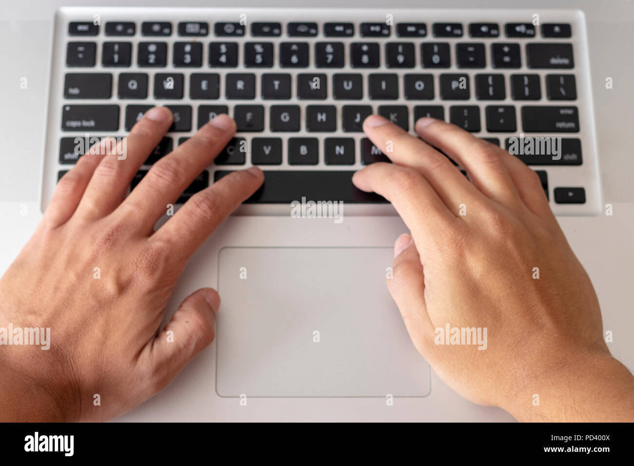 Human hands working on computer hi-res stock photography and images - Alamy