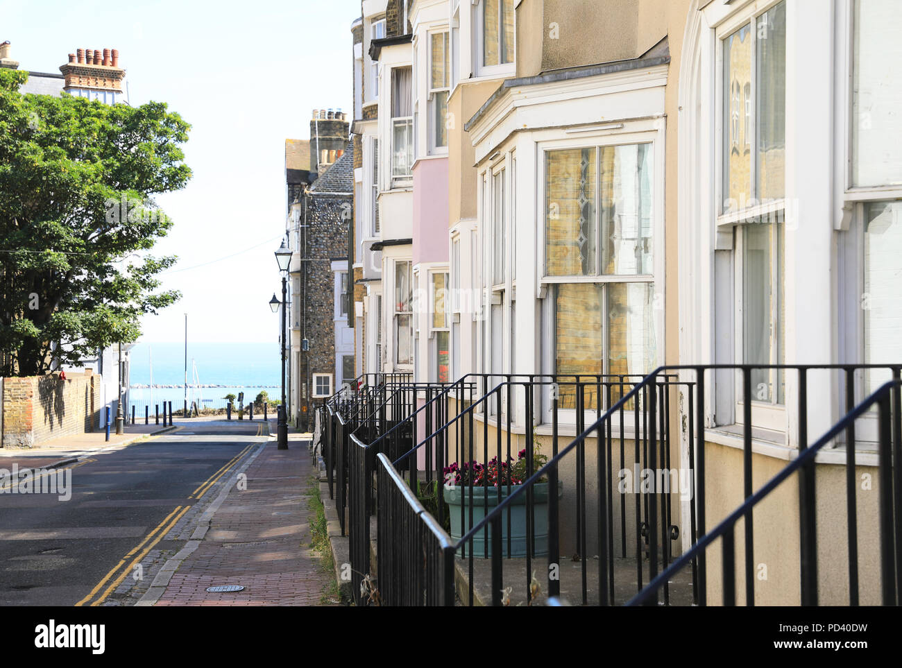 The historic buildings, cafes and shops of arty Addington Street, in ...