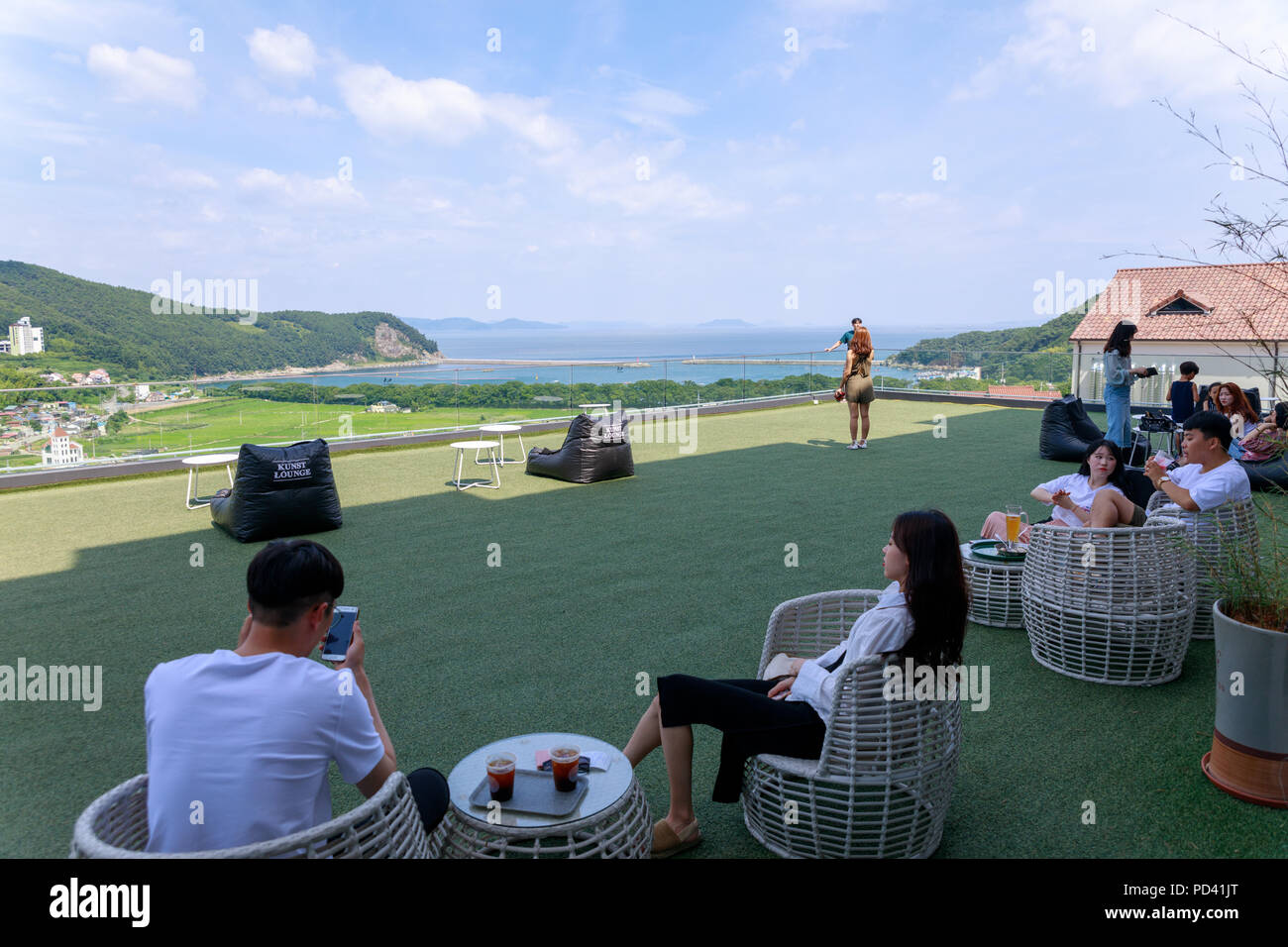 Namhae, South Korea - July 29, 2018 : Namhae German Village scene ...
