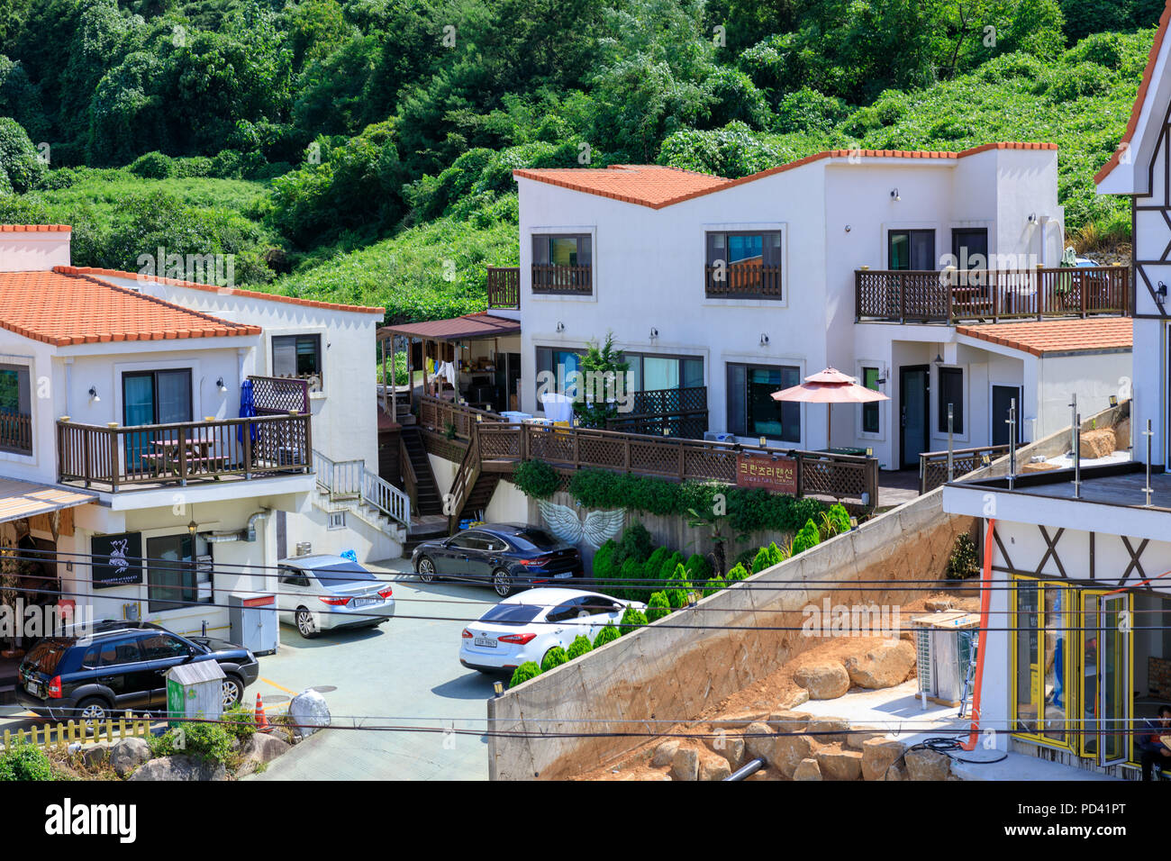 Namhae, South Korea - July 29, 2018 : Namhae German Village scene ...