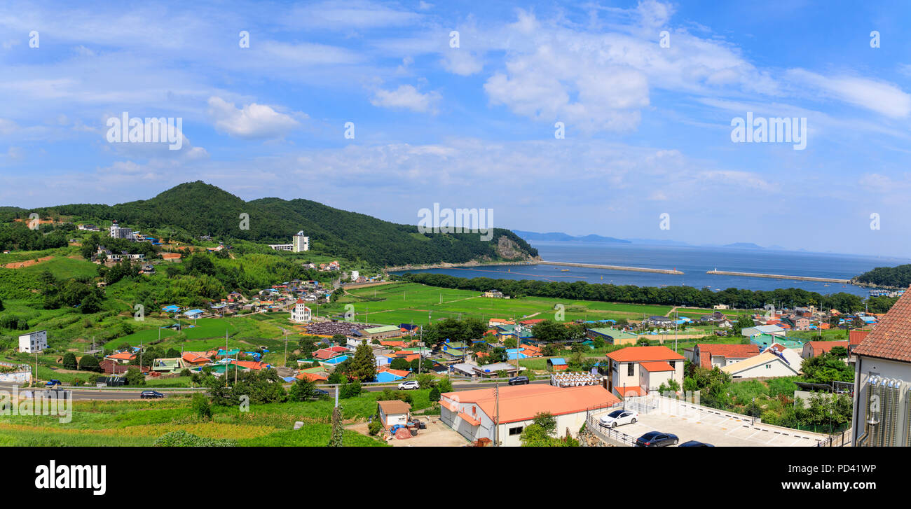 Namhae, South Korea - July 29, 2018 : Namhae German Village scene ...